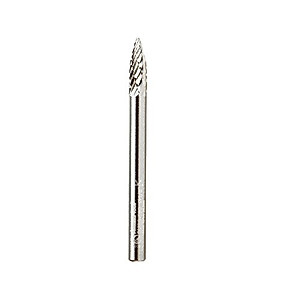Amana Tool - BURS-190 Solid Carbide Pointed Tree Shape 1/8 Dia x 3/8 x 1/8 Shank Double Cu