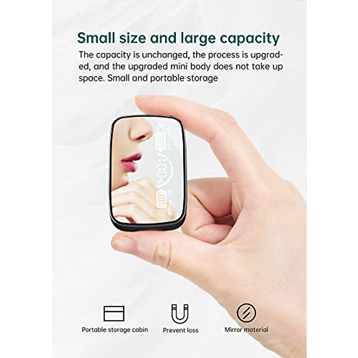 YISMO Wireless Bluetooth Earbuds W/Charging Box, Power Bank, LED Display, Flashlight, Mirror, Noise-Cancelling Deep Bass Stereo, Waterproof, for Android, Apple, iOS, Works w/Most Software and Games