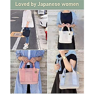 2023 New Large Capacity Multi-Pocket Handbag, Women's Retro Canvas Tote, Tote Bags Crossbody Bag Purses for School Travel (B - Black)