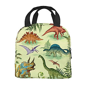 Majoug Lunch Bags Lunch Box For Women & Men Adult Insulated Lunch Bag Dinosaur Portable Lunch Bag Lunch Box Mens Womens Lunch Bags For Work Cooler Tote Lunch Boxes Keep Fresh and Warm