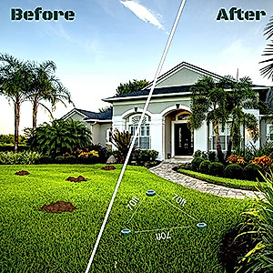 BANNA Solar Sonic Mole Repellent Groundhog Repeller Snake Repellent Gopher Deterrent Vole Chaser Spikes Traps Rodents No Killing - Protect Your Lawn and Garden of Outdoor (4 pcs Round)