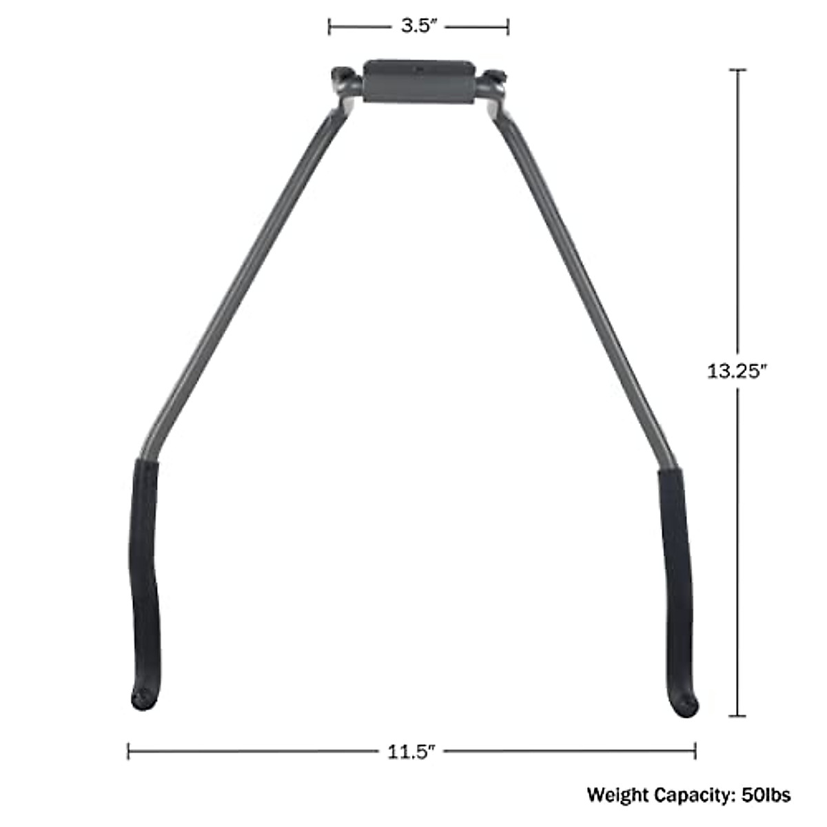 Stalwart Bike Wall Mount Set of 2 - EVA Foam Padded Bicycle Hooks - Flip-Up Garage Bicycle Rack Pair with 50lbs Capacity Each (Pack of 1)