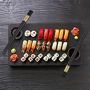 Chopsticks Reusable Chinese Japanese Style Dragon Chopsticks Chinese Gift Set Chopsticks Set Dishwasher-Safe (2 Pairs with holder-style1)