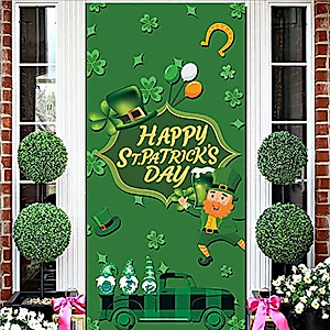 Happy St Patrick's Day Door Banner Irish Luck Day Saint Patrick's Day Party Indoor Or Outdoor Decor Door Banner 72.8 x 35.4inch