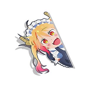 Anime Sticker Miss Kobayashi 007 Car Stickers Anime Vinyl Stickers Decorative Waifu Sticker Cartoon Car Decal Colorful (3.5" x 6")