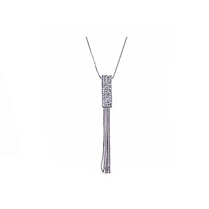 Cathercing Rhinestone Tassel Pendant Long Necklace for Women Sweater Chain Statement Necklace Choker Adjustable Elegant Jewelry Crystal Accessories Dressy Collocation Winter Evening Party Wedding