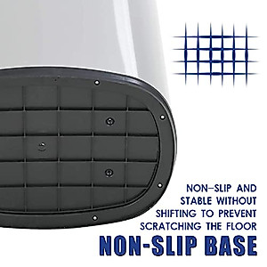 HHS 13 Gallon Kitchen Trash Can Stainless Steel Garbage Bin with Lid Automatic Touch Free High-Capacity Waste Bin Metal Soft-Close Garbage Can for Home Office Bedroom, Silver