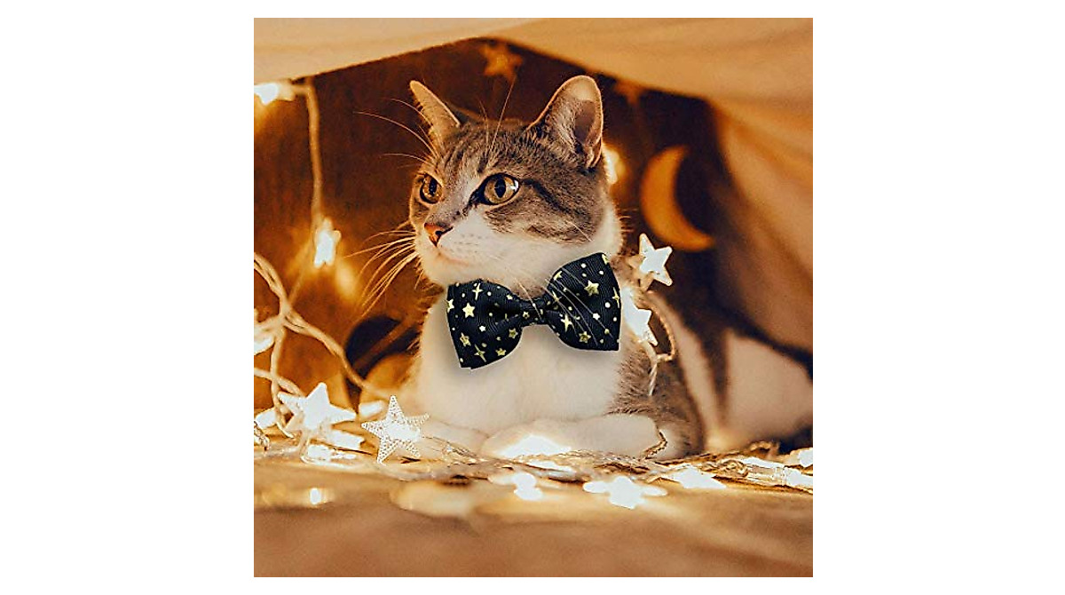 Pohshido Cat Collar with Bow Tie - 2 Pack
