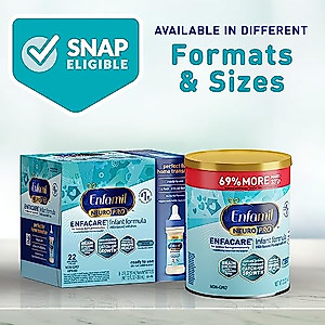 Enfamil NeuroPro EnfaCare High Calorie Premature Baby Formula, Milk-Based with Iron, Brain-Building DHA, Vitamins & Minerals for Immune Support, easy-to-digest proteins, Baby Milk, 23 Oz Can