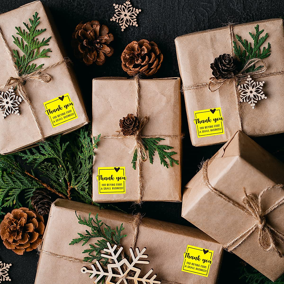 Yellow Thank You for Buying from a Small Business Stickers,Thank You Stickers,Bakeries Stickers,Handmade Stickers,Small Business Stickers, Envelopes Stickers, Gift Bags Packaging 500 PCS