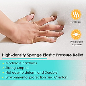 NEPPT Pillow Wedge for Sleeping After Surgery Bed Incline Pillow Foam Wedge Cover Patient Turning Device Prevention Bed Sores Relieve Back Pain Pregnancy Body Positioners (Blue - Gel)