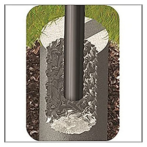 Pilot Rock Q-20 B2 Single Commercial Grade Embedded Reinforced 20 Inch Steel Park Style Swiveling Galvanized Charcoal Grill with Painted Finish, Black