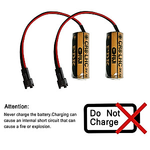 STEPMAX Fuji FDK CR8-LHC Battery, 3V 2600mAh Replacement Lithium Battery for TOTO CR8-LHC TH559EDV410R (Non-Rechargeable) (2 Count)