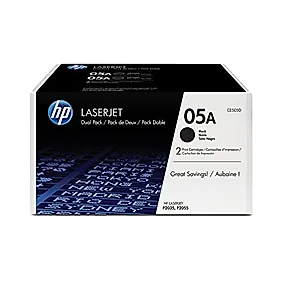 HP 05A Black Toner Cartridges (2-pack) | Works with HP LaserJet P2035, P2055 Series | CE505D
