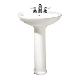 American Standard 0236.411.020 Cadet Pedestal Top and Leg with 4-Inch Centerset Holes, White