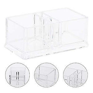 Hemoton Acrylic Condiment Containers Tea Caddy Holder Storage Bin Box Countertop Organizer Storage Station for Beverage Tea Bags Sweetener Coffee Sugar Packets Creamers Drink Pods