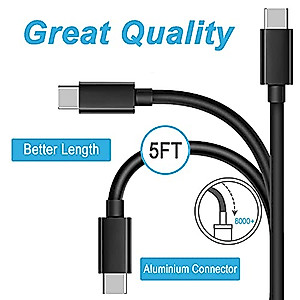 6Ft USB-C Wall Charger Cable Compatible for Jitterbug Lively Smart 3rd Generation, Jitterbug Flip 2nd Generation USB Type C Charger Cord