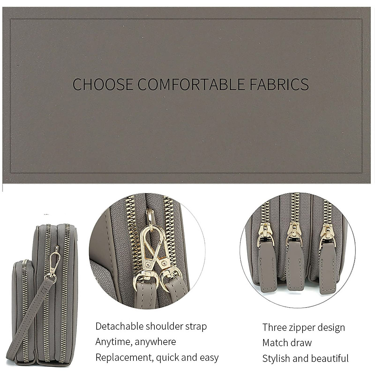 myfriday Touch Screen Crossbody Phone Purse for Women, Rfid Blocking Small Cellphone Shoulder Purse with 2 Adjustable Strap