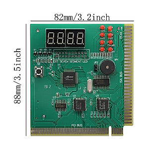 PC Diagnostic 4-Digit Card,Module Board Test & Measuring Module PC Computer Mother Board Debug Post Card Analyzer PCI Motherboard Tester Diagnostics Display for Desktop PC