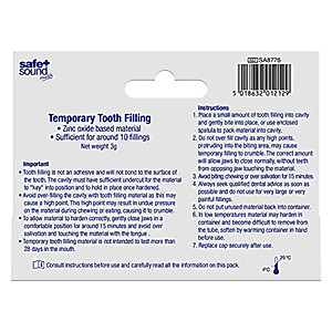 Safe and Sound Temporary Tooth Filling Kit