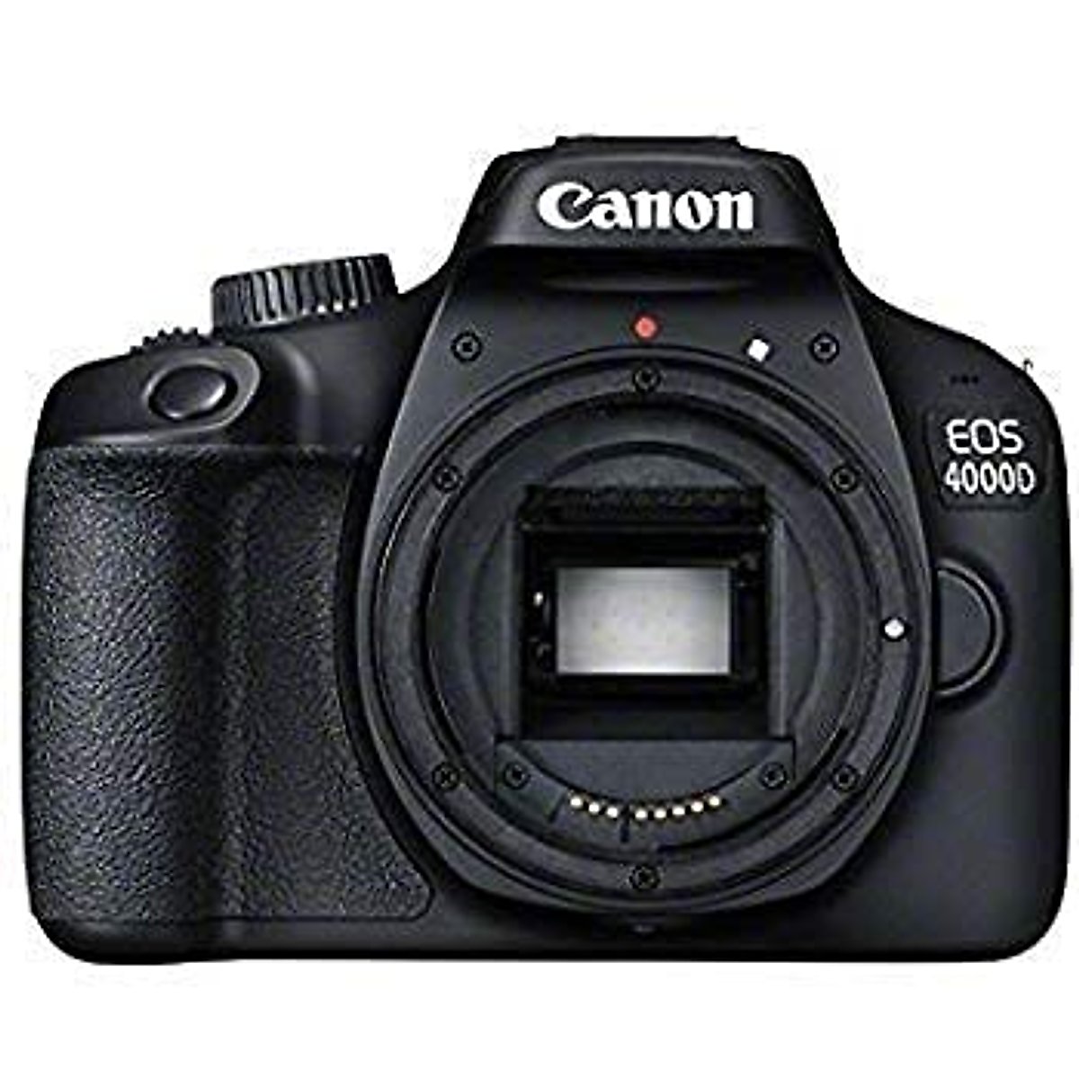 Canon EOS Rebel T100 / 4000D DSLR Camera with 18-55mm Lens + 64GB Memory Card + Case + Card Reader + Flex Tripod + Hand Strap + Cap Keeper + Memory Wallet + Cleaning Kit (Renewed)
