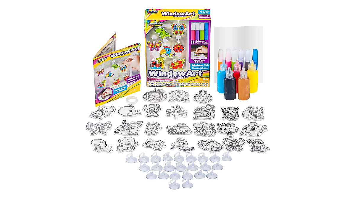 Creative Kids Window Paint Art Kit - Make Your Own Suncatchers Set