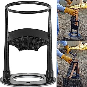 2023 Upgrade Heavy Duty 12lb Kindling Cracker, Firewood Splitter Wedge, Cast Iron Splitting Wedge, No Sharp Edge Wood Splitter, Manual Log Splitter, Maul Kindling Splitter Cracker, 7.7'' x 12''