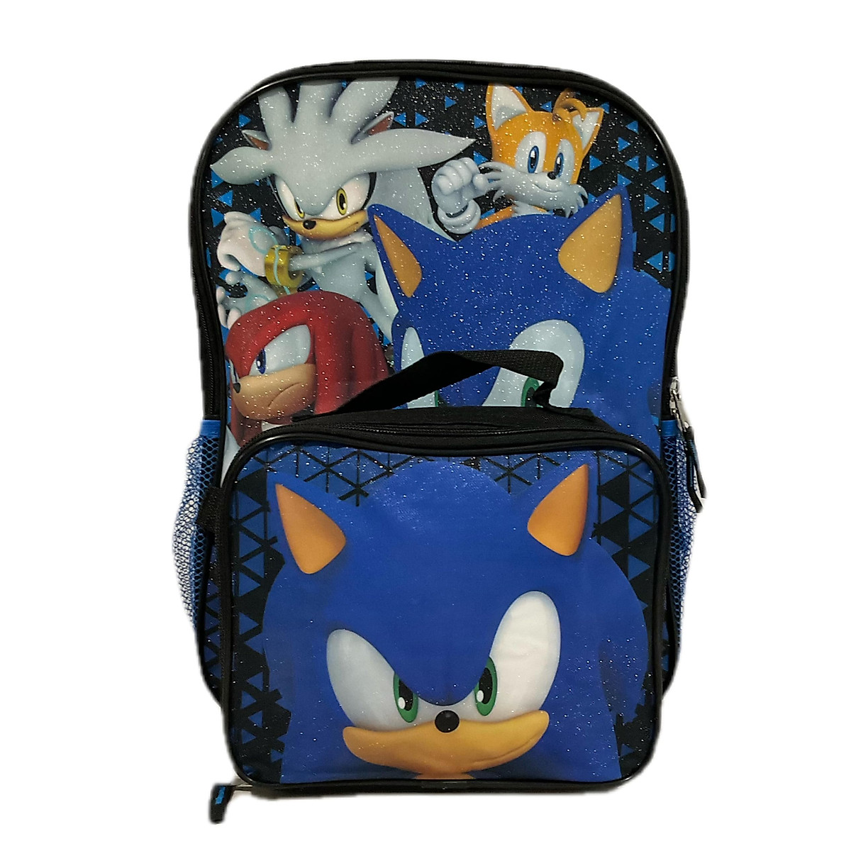 Sonic Full Size 16 Inch Backpack with Detachable Lunch Box