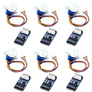 SYUAB 6 PCS 28BYJ-48 ULN2003 5V Stepper Motor with ULN2003 Drive Boards Blue for DIY Kit Arduino PI PIC Raspberry Pi