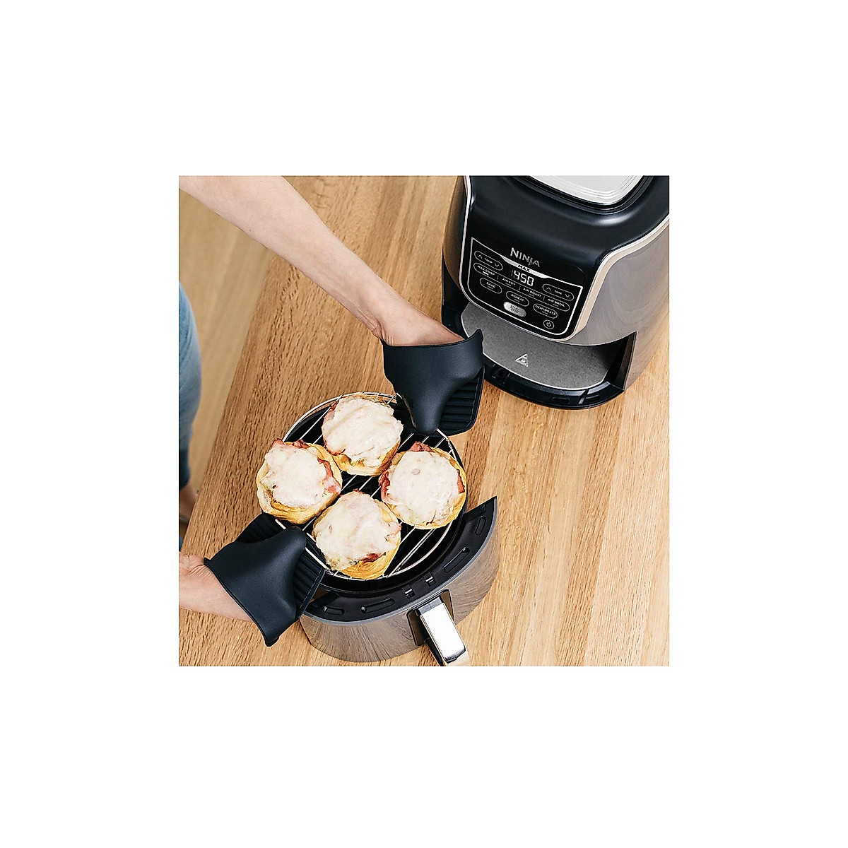 Ninja AF161 Max XL Air Fryer that Cooks, Crisps, Roasts, Bakes, Reheats and Dehydrates, with 5.5 Quart Capacity, and a High Gloss Finish, Grey