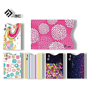 I3C Credit Card Sleeves RFID Blocking Sleeves Credit Card Protector Anti Theft Credit Card RFID Blocking Sleeves Protector Passport Holder Sleeves (Set of 5 Credit Card Sleeves + 1 Passport Holder)