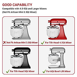 Ice Cream Maker Attachment for KitchenAid Stand Mixer, Compatible with KitchenAid 4.5 Qt and Larger Stand Mixers, 2-Quart Frozen Yogurt - Ice Cream & Sorbet Gelato Maker by GVODE