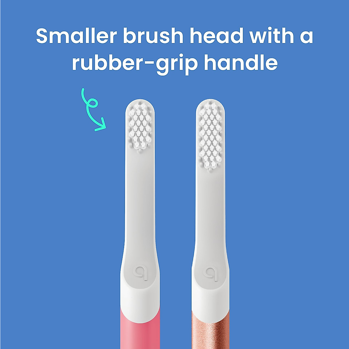 Quip Sonic Toothbrush for Kids - Timed Electric Toothbrush with Small Replaceable Brush Head - Soft Bristles, Rubber Handle, 3 Month Battery Life - Travel Toothbrush - Pink