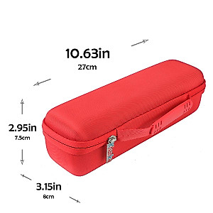 Khanka Hard Travel Case Replacement for Apple Dr. Dre Beats Pill+ Pill Plus Bluetooth Portable Wireless Speaker (red)