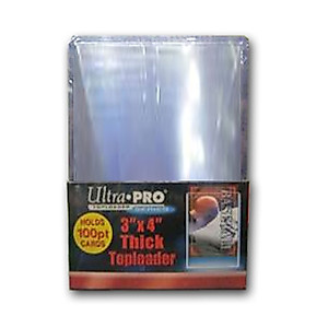 3X4 ULTRA PRO SUPER THICK 100pt CARD TOPLOADERS - 5 PACKS OF 25