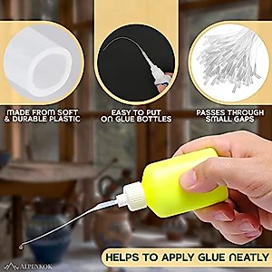 100Pcs Needle Tip Glue Bottle Applicator - Nail Tip Glue Bottles with Fine Tip Precision Tip Applicator Bottle for Hobby Glue Pen Microfine Glue Tips - Epoxy Glue Pens for Crafting Fine Tip for Glue