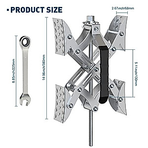 MAHLER GATES X Shaped Wheel Chocks Stabilizer 2 Sets RV Tire Stabilizers Locking Chock with Wrench for Camping Travel Trailers Trucks Open 2'' to 10''