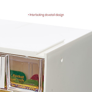 Deflecto Tilt Bins, Interlocking 5-Bins, 23" x 5" x 6.5 ", White (20503OP)