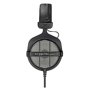 beyerdynamic DT 990 PRO Over-Ear Studio Headphones in black. Open construction, wired (Renewed)