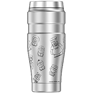 South Park South Park Sketched THERMOS STAINLESS KING Stainless Steel Travel Tumbler, Vacuum insulated & Double Wall, 16oz