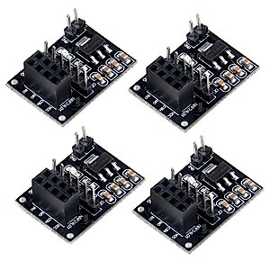 Makerfire 4pcs NRF24L01+ Breakout Adapter with on-board 3.3V Regulator for NRF24L01+ Wireless Module