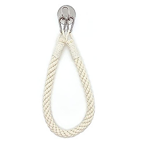 Nautical Rope Toilet Paper Holder Stand Antique Industrial Self Adhesive Hooks Stainless Steel Towel Ring Holder Rack Hanging Interior Decoration for Bathroom Kitchen Home Decor (White)