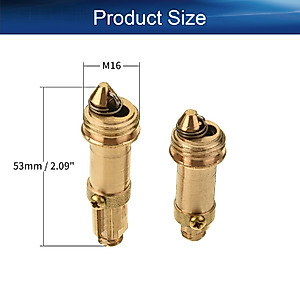 Bettomshin 3Pcs Pop Up Bolt Basin Bath Sink Drain Waste Click Clack Brass Push Spring Plug Yellow