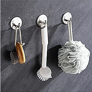 kylayoyo Self-Adhesive Hook, 3M Hooks, Waterproof, Heavy-Duty Wall Hook Without Nails, Bathroom, Kitchen, Bedroom, Cabinet, Closet, Towel, Bathrobe, Coat Key Chain, Round Design 6 Packs