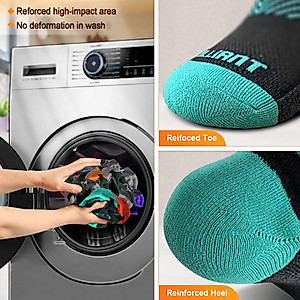 BULLIANT Socks For Women 6Pairs-Womens Athletic Ankle Socks No Show Cushioned for Walking Running-Compression Arch Support(6Pairs,Shoes Size:Women 6-8)