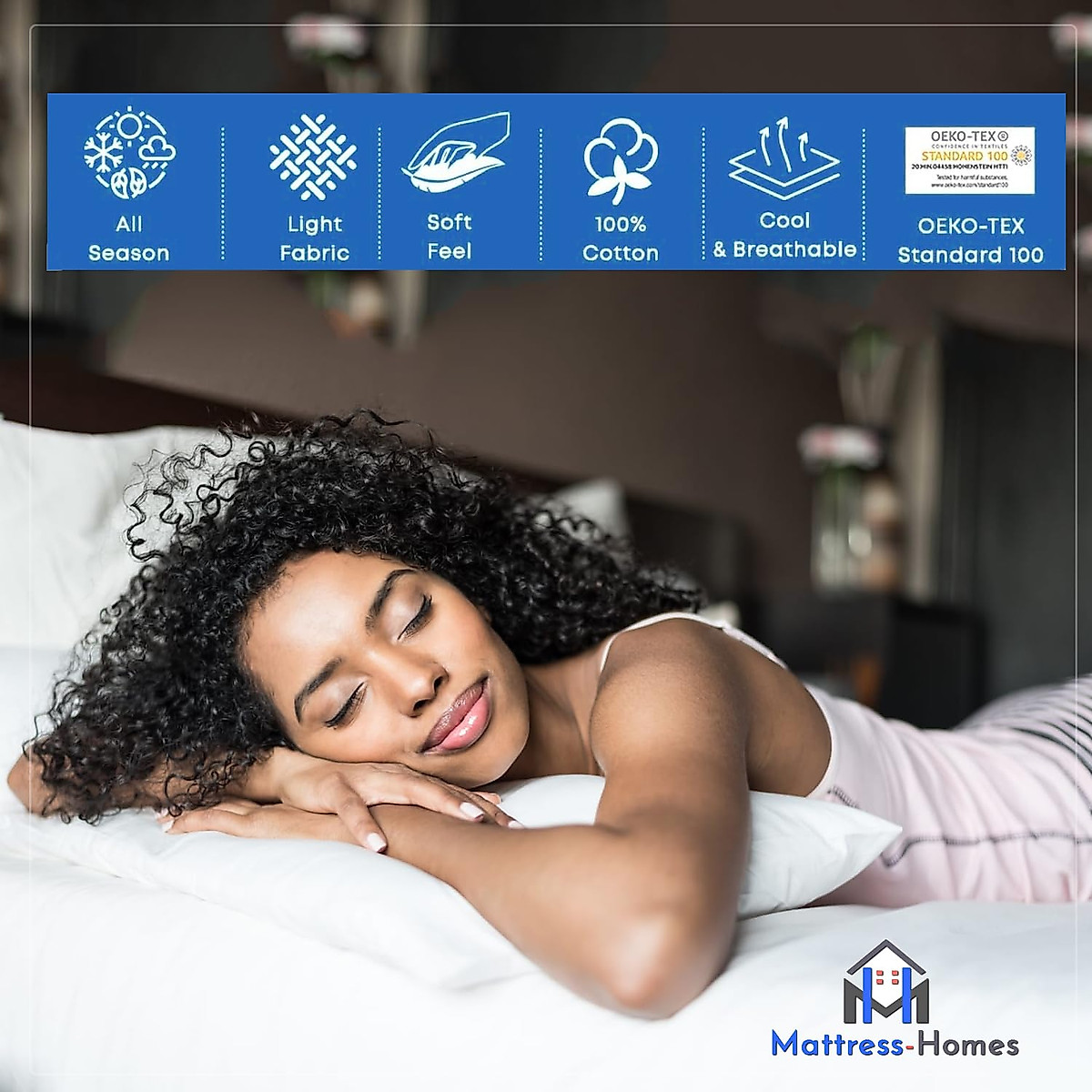 Mattress-Homes Queen 600 Thread Count 100% Cotton Sateen Weave Sheet Set, White Solid, 4 Piece