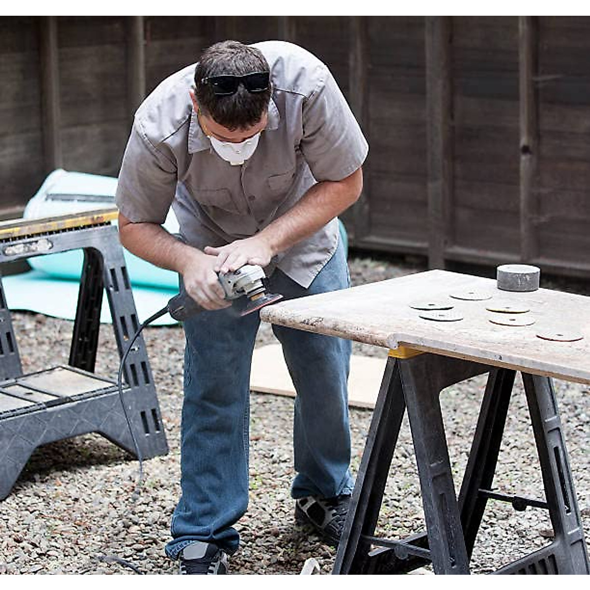 Diamond Polishing Pads 4 Inch 10 Packs 3/8"-11 Backer Pad Granite Polishing Kit Marble Polishing Kit Diamond Sanding Pads Granite Polishing Pads Concrete Polishing Pads Tile Polishing Pads For Grinder