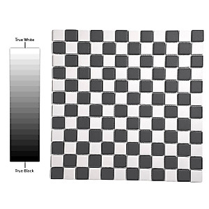 TDPW-UGBW1X1-400 Black Greyish Charcoal & White Checkered Unglazed Porcelain 7/8 Inch Square Mosaic Tile for Bathroom Floors, Walls, Kitchen Backsplash and Pool (Not Peel and Stick) - Box of 5 Sheets