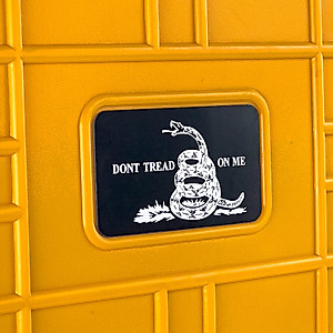 Eylar Don't Tread On Me Hard Pistol Case 10.62 x 9.68 x 6.87 inches (Yellow, Compact Deep 2 Gun)
