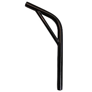 Bike Seat Post with Support, Steel Lay Back BMX Bicycle Seat Post w/ Support, Multiple Sizes (Black) (22.2 X 350mm)